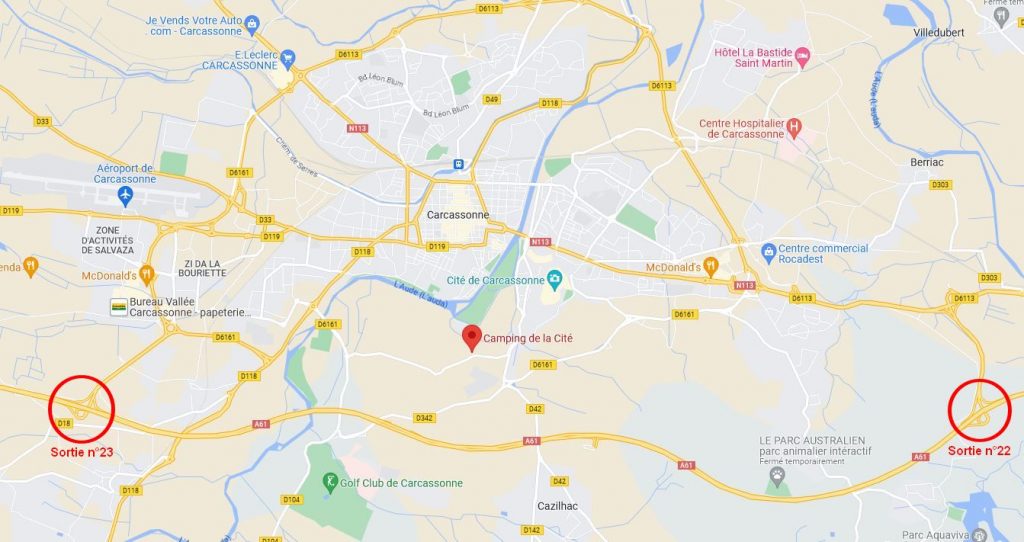 Venir au Camping – Camping Cité Carcassonne